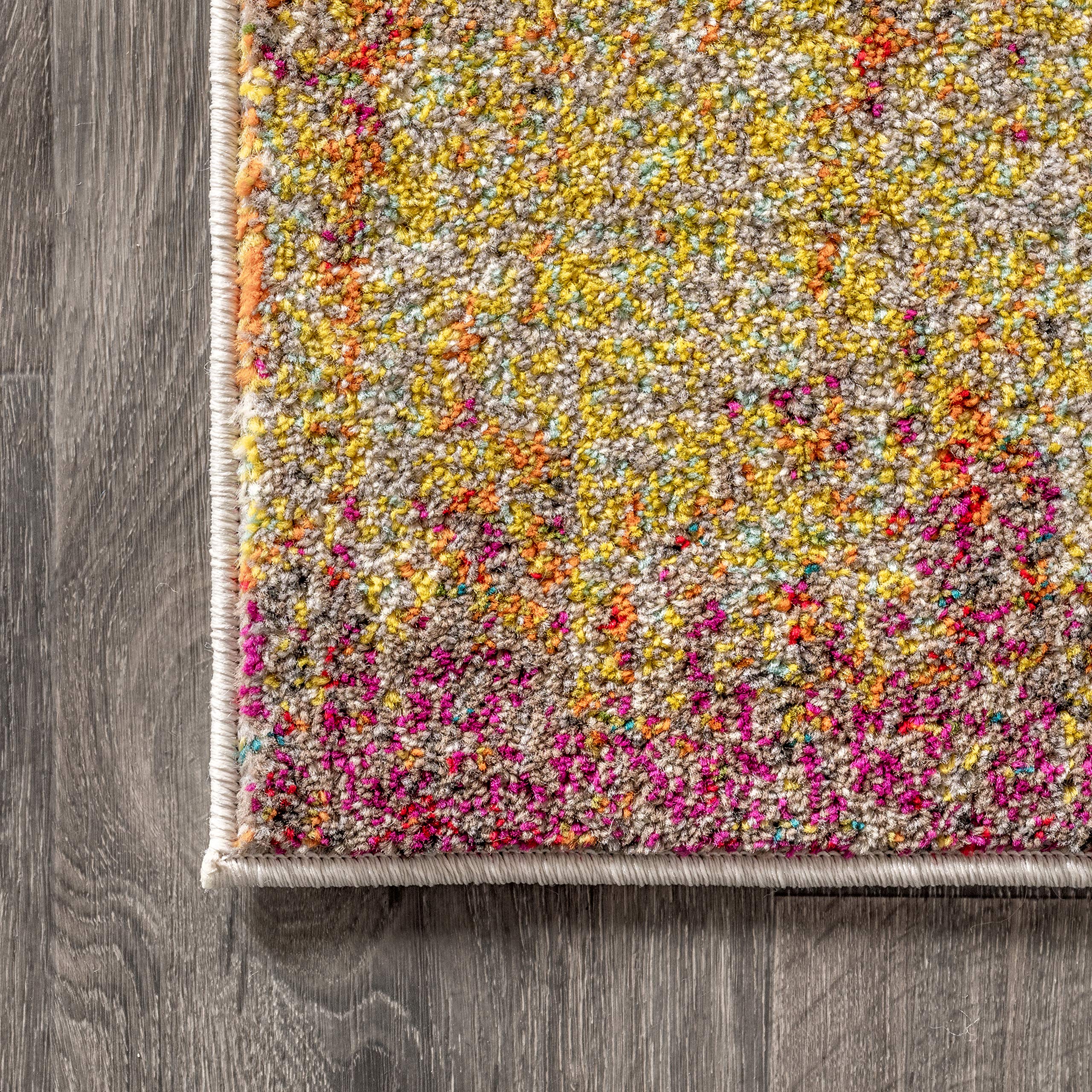 JONATHAN Y CTP105B-3 Contemporary POP Modern Abstract Vintage Indoor Area-Rug Bohemian Easy-Cleaning High Traffic Bedroom Kitchen Living Room Non Shedding, 3 X 5, Cream/Pink