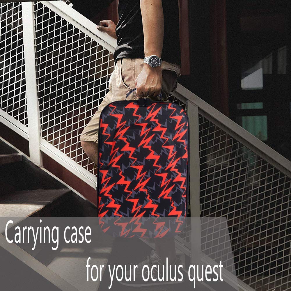 Oriolus Hard Case for Oculus Quest All-in-one VR Gaming Headset and Controllers Accessories Carrying Bag (Orange)