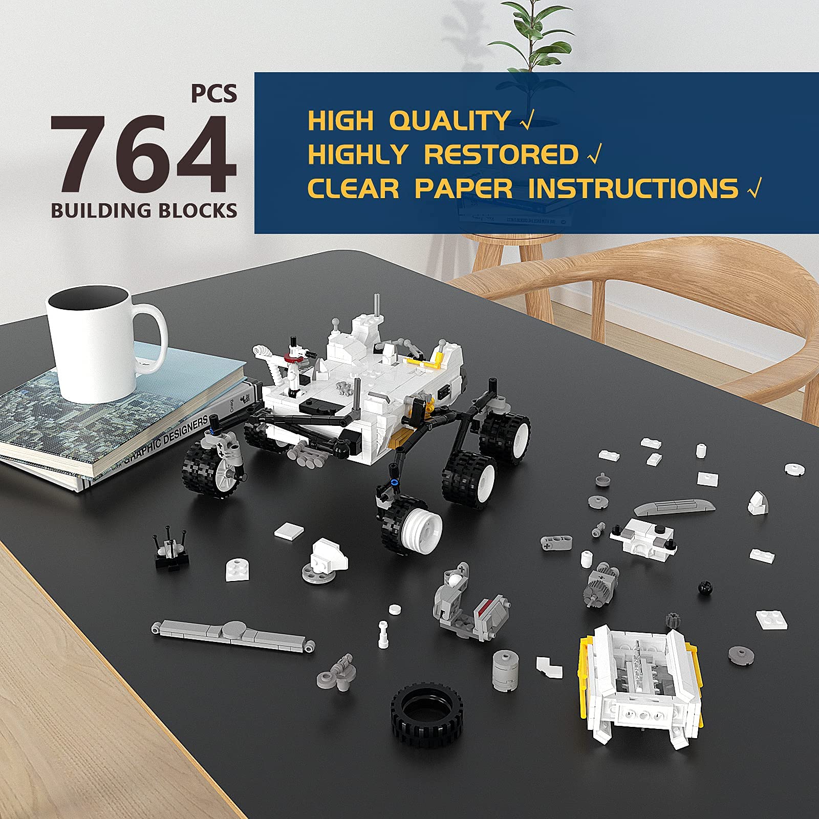 YOUFOY NASA Perseverance Mars Rover Building Kits,Space Rover Explorers Mars Building Toys,Space Station Laboratory Research Model for Kids,Creative NASA Toys(764 PCS)