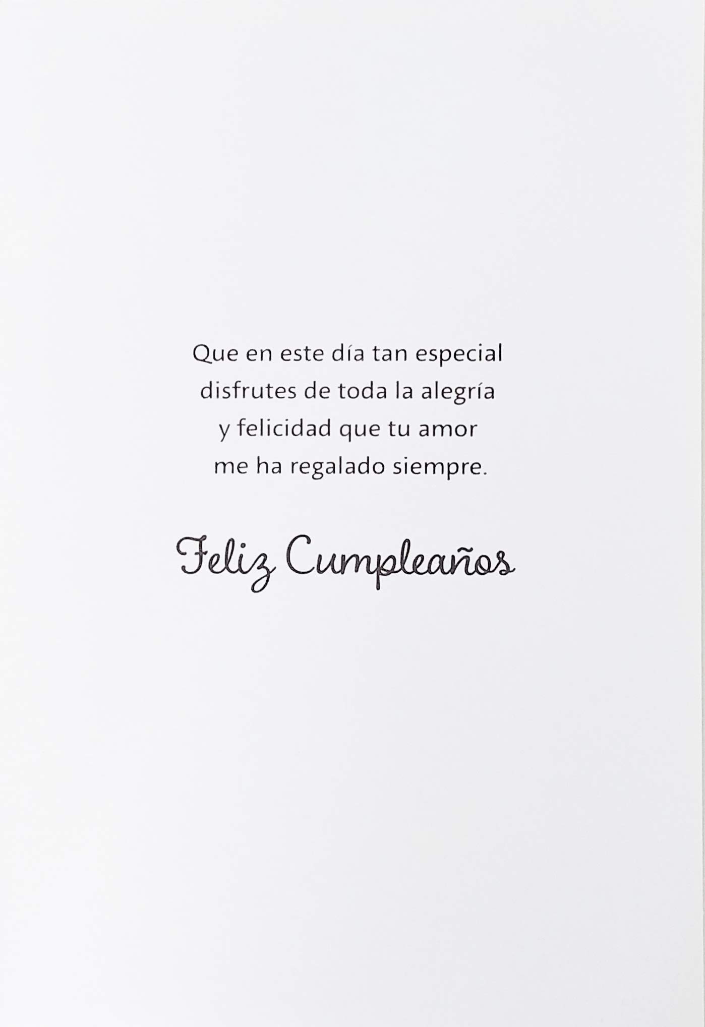 Greeting Card A Mi Esposa Maravillosa - To My Wonderful Wife Happy Birthday in Spanish