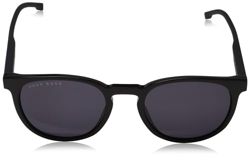BOSS by Hugo Boss Men's 0922/S Polarized Oval Sunglasses, Black, 51 mm