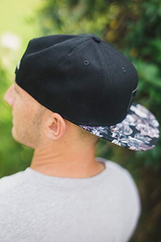 Bloomouflage Snapback Hat Floral Black Patch