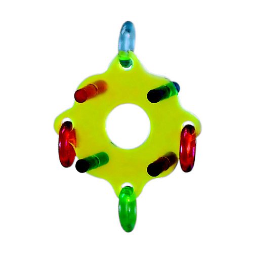 Prevue Rainbow Acrylic Waterwheel Perch Bird Toy for Medium Birds by Clearance Item