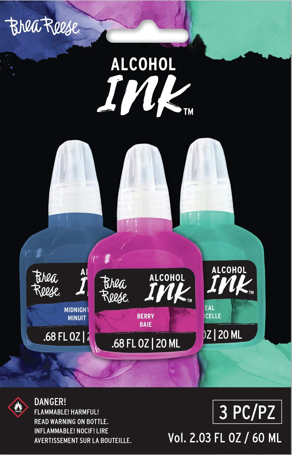 Brea Reese BREA Alcohol Ink PCK Mdnght/BRY, Midnight/Berry/Teal