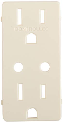 Leviton DZR15-1RZ Decora Z-Wave Controls 15-Amp Tamper Resistant Split Duplex Receptacle, White/Light Almond