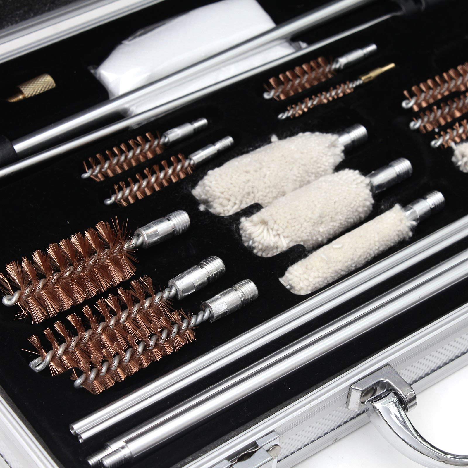 CHAMPS Universal Gun Cleaning Accessory Kit Handgun Shotgun Hunting Rilfe with Travel Size Portable Case
