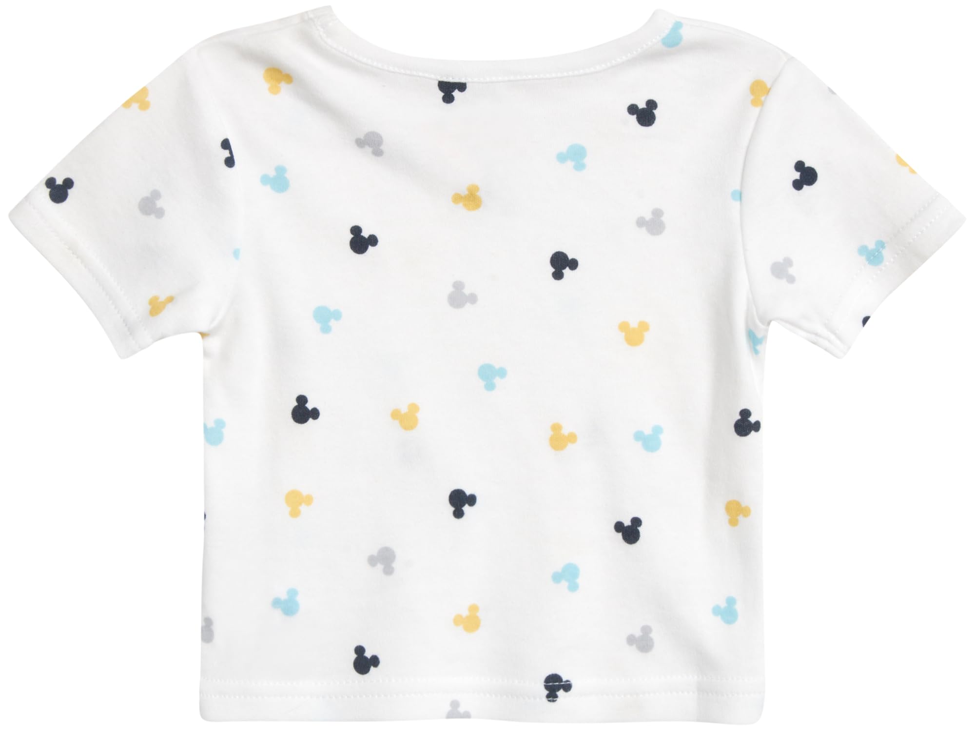 Disney Baby Boys' Overall Short Set, 2-Piece Mickey Mouse & Winnie The Pooh Shortall Romper T-Shirt Short Set (0-3M β 24M), Size 3T, Mickey Faces Multi