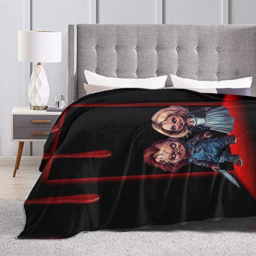 Horror Throw Blanket for Couch Sofa Or Horror Gift Bed Throw , Soft Fuzzy Plush Halloween Blanket, Luxury Flannel Lap Blanket, for All Seasons, 50''x40''