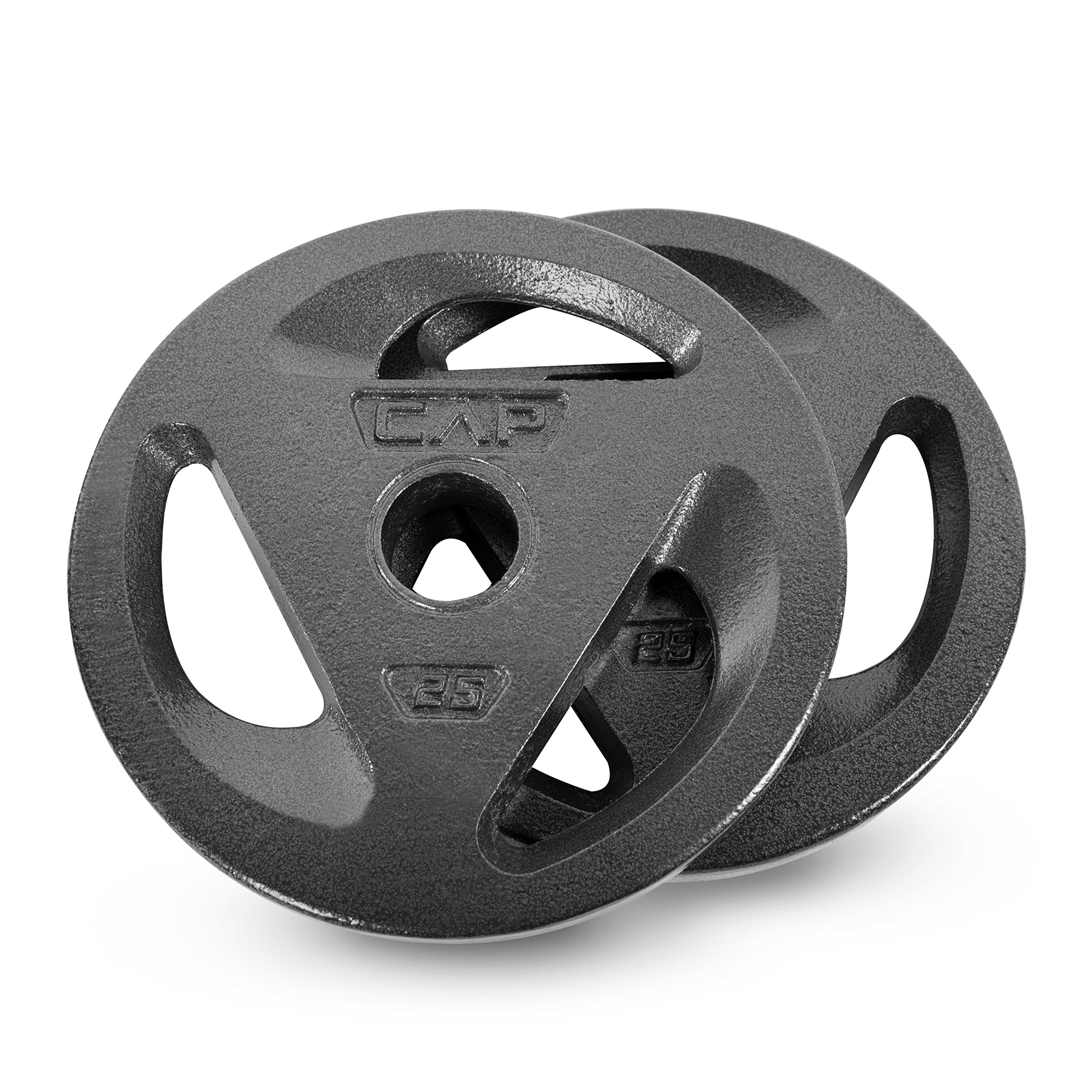 CAP Barbell Olympic Grip Weight Plates 50 Lbs Set, Olympic Plate Sets, Olympic Plate Weights