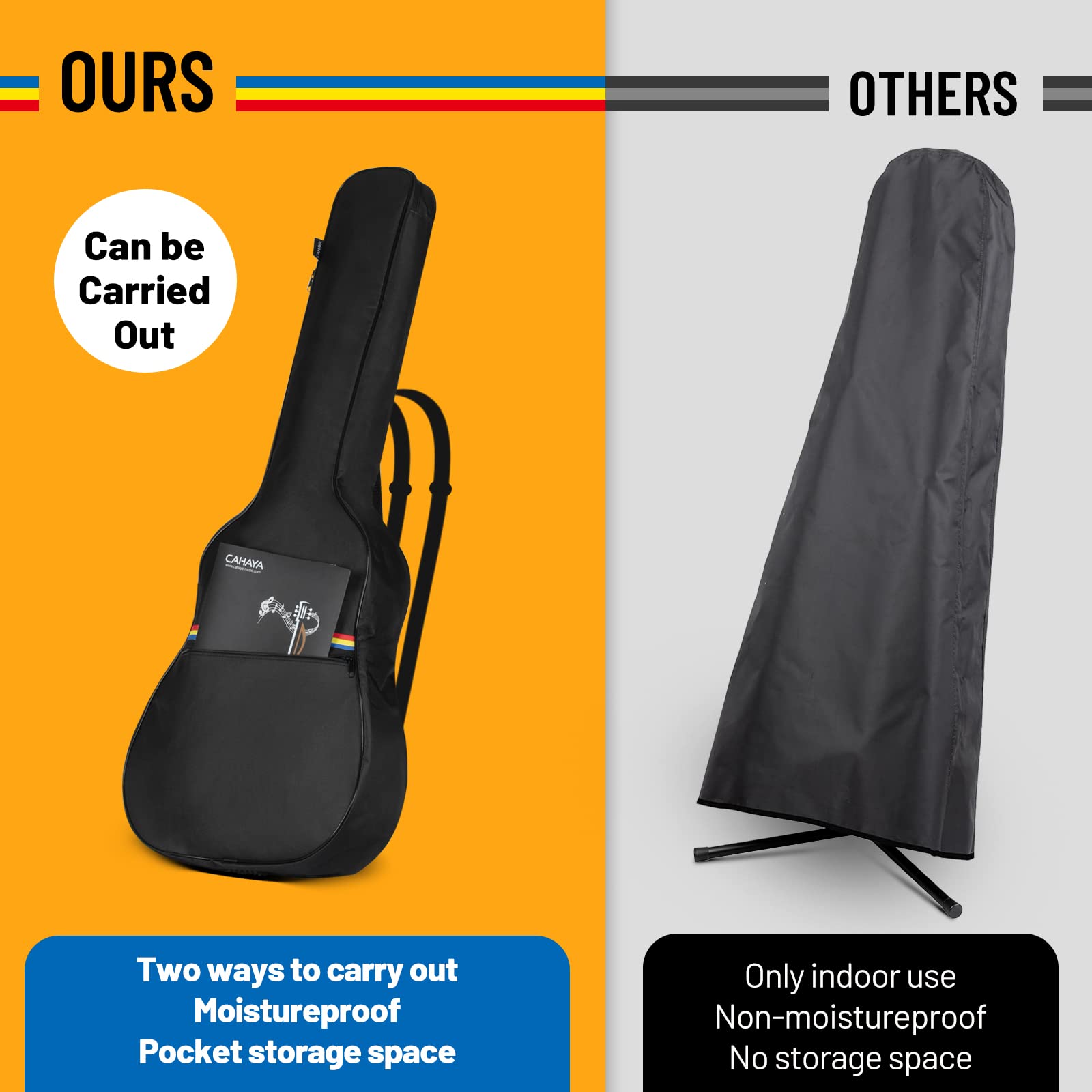 CAHAYA Guitar Bag Acoustic 41 In Dust Cover Soft Guitar Bag Dustproof Guitar Cover Gig Bag for Acoustic Classical Guitars No Padding CY0307