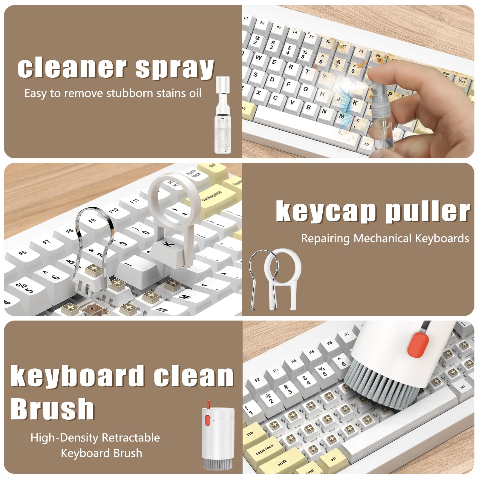 Cleaner Kit for Laptop Screen Keyboard iPhone Airpods,20 in 1 Electronic Multi-Tool Cleaning Kit for iPad Pro Camera Computer Headphone,with Blower & Screens Cleaners Spray,Easy to Store-Polislime