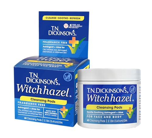 T.N. Dickinson's Witch Hazel Cleansing Pads, 60 Count