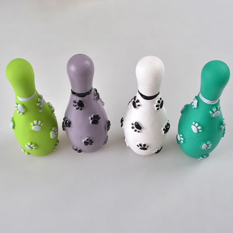 Interactive Puppy Dental Health Bowling Pin Chew Toy for Dogs