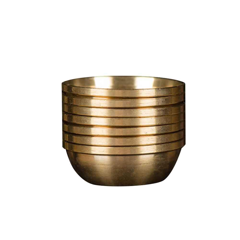 CALIDAKA 7 Pcs Tibetan Buddhist Supplies Offering Bowls, Brass Water Offering Bowl Copper Bowl Set