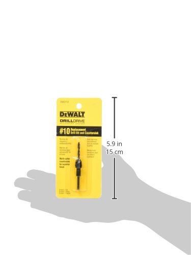 DEWALT DW2712 No.10 Replacement Drill Bit and Countersink,Black