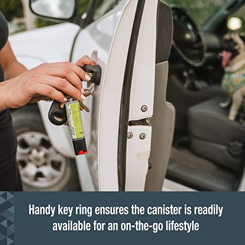 SABRE RED SABRE Protector Dog Spray with Key Ring, 14 Bursts, 12-Foot (4-Meter) Range, Humane Dog Attack Deterrent, Maximum Strength Allowed By EPA