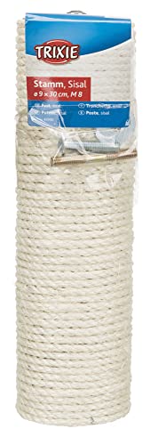 TRIXIE Replacement Sisal Post for Scratching Posts, Cat Trees and Cat Towers, 3.5 in x 11.8 in (9 x 30 cm)