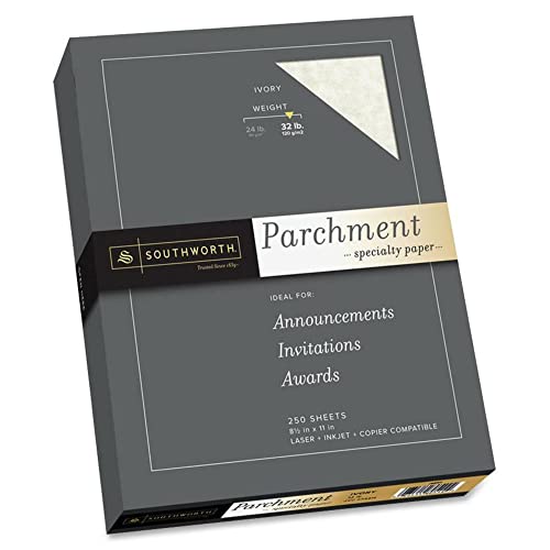 Southworth® Parchment Specialty Paper, 8 1/2" x 11", 32 Lb, Ivory, Pack Of 250