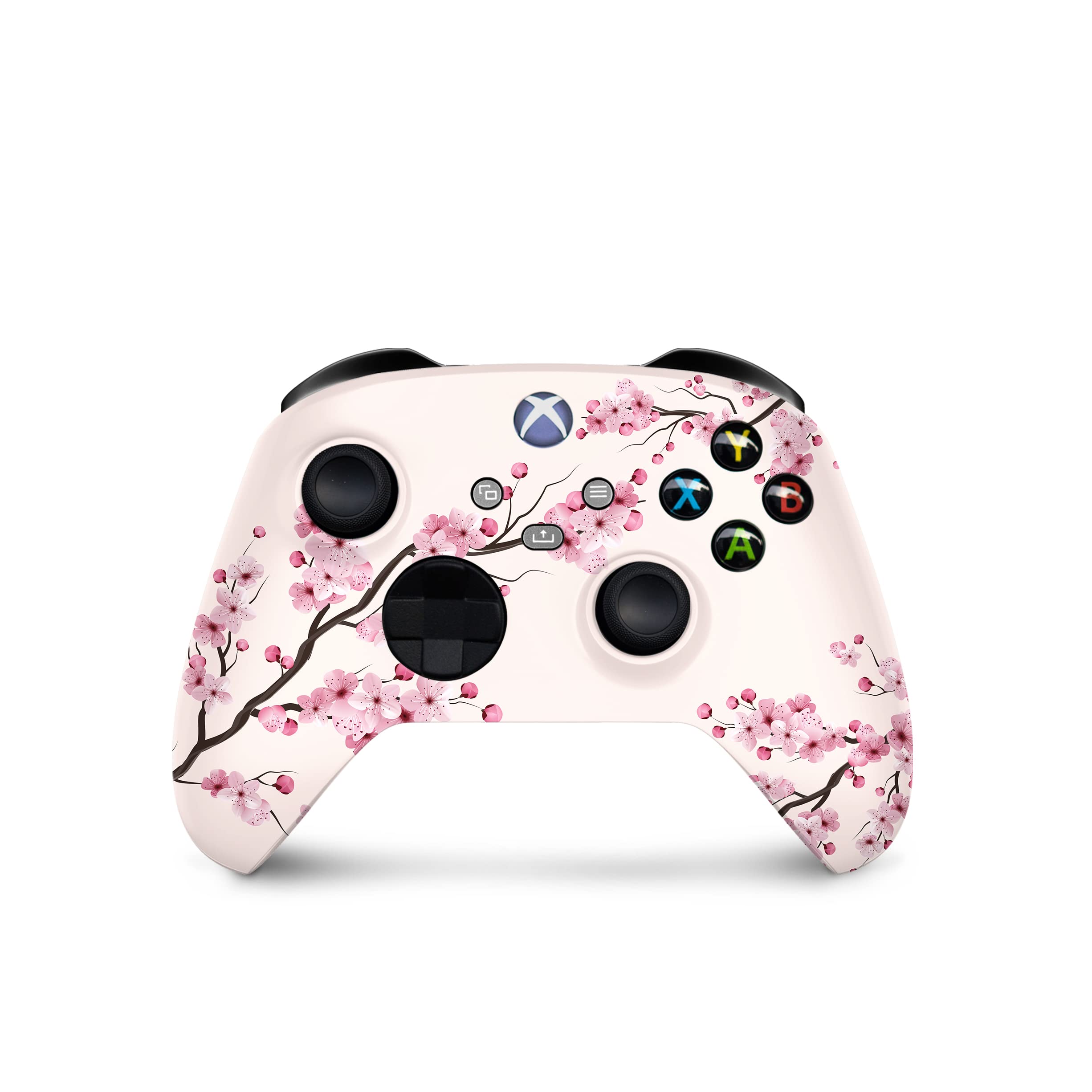 TACKY DESIGN Japanese Cherry Blossom peach skin Compatible for xbox series x skin & TWO controller skin, Xbox x sticker Premium Vinyl 3M Decal Full wrap, xbox Cover