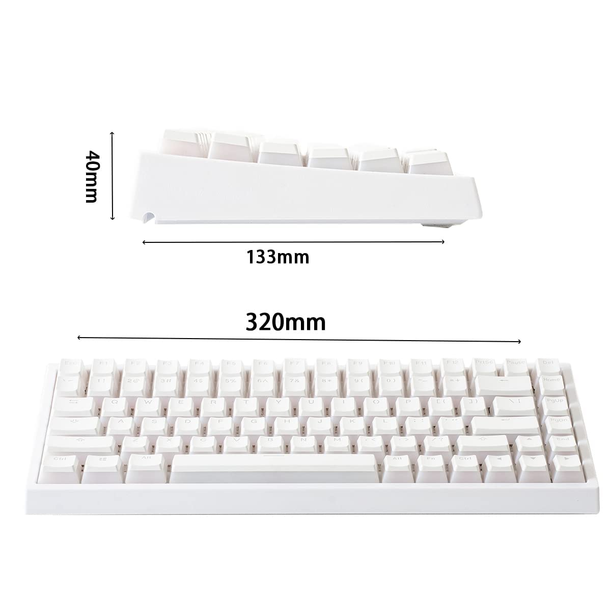 YUNZII KC84 84 Keys Hot Swappable Wired Mechanical Keyboard with PBT Dye-subbed Keycaps, Programmable, RGB,NKRO,Type-C Cable for Win/Mac/Gaming/Typist (Gateron Black Switch, Pudding)
