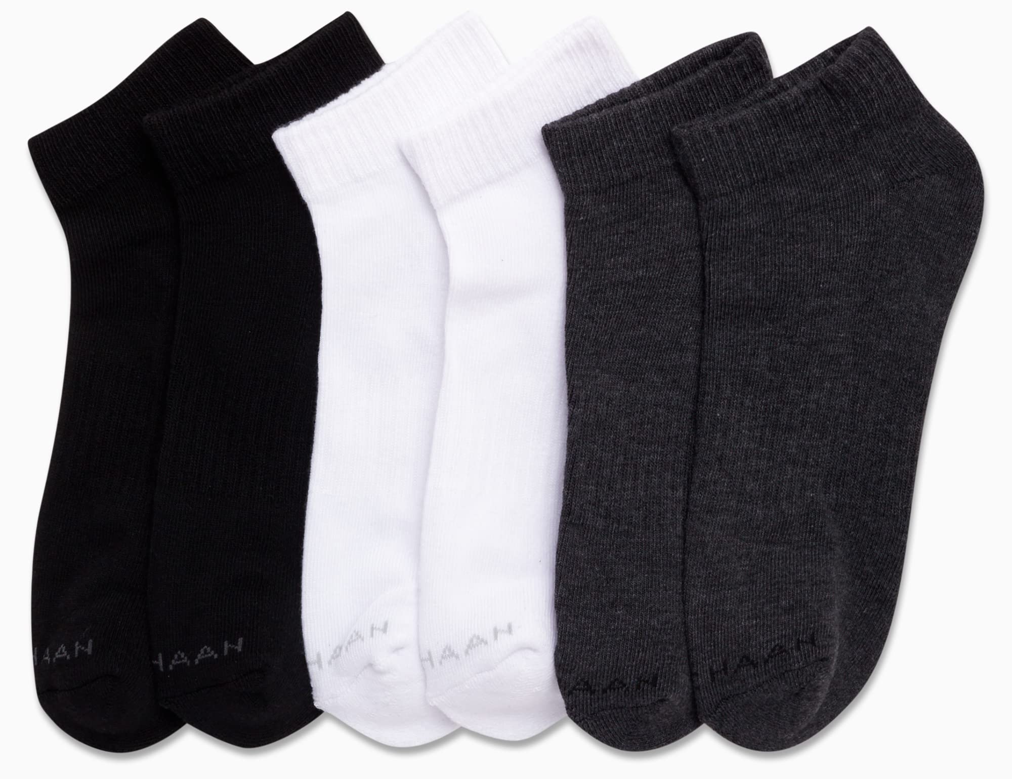 Cole Haan Men's Athletic Socks - Performance Cushion Quarter Cut Ankle Socks (6 Pack), Size 7-12, Black