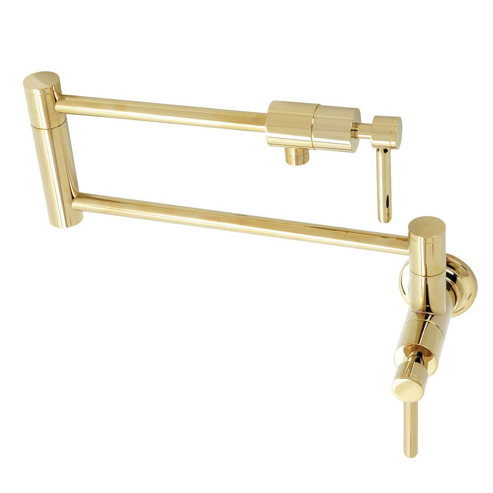 Kingston Brass KS4102DL Concord Pot Filler, Polished Brass