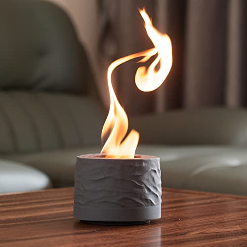 Concrete Tabletop Fire Pit,Portable Ethanol Fireplace,Mini Personal Fireplace,Table top Fireplace,Smores Maker,Rubbing Alcohol Fire Bowl Pot for Indoor and Outdoor use