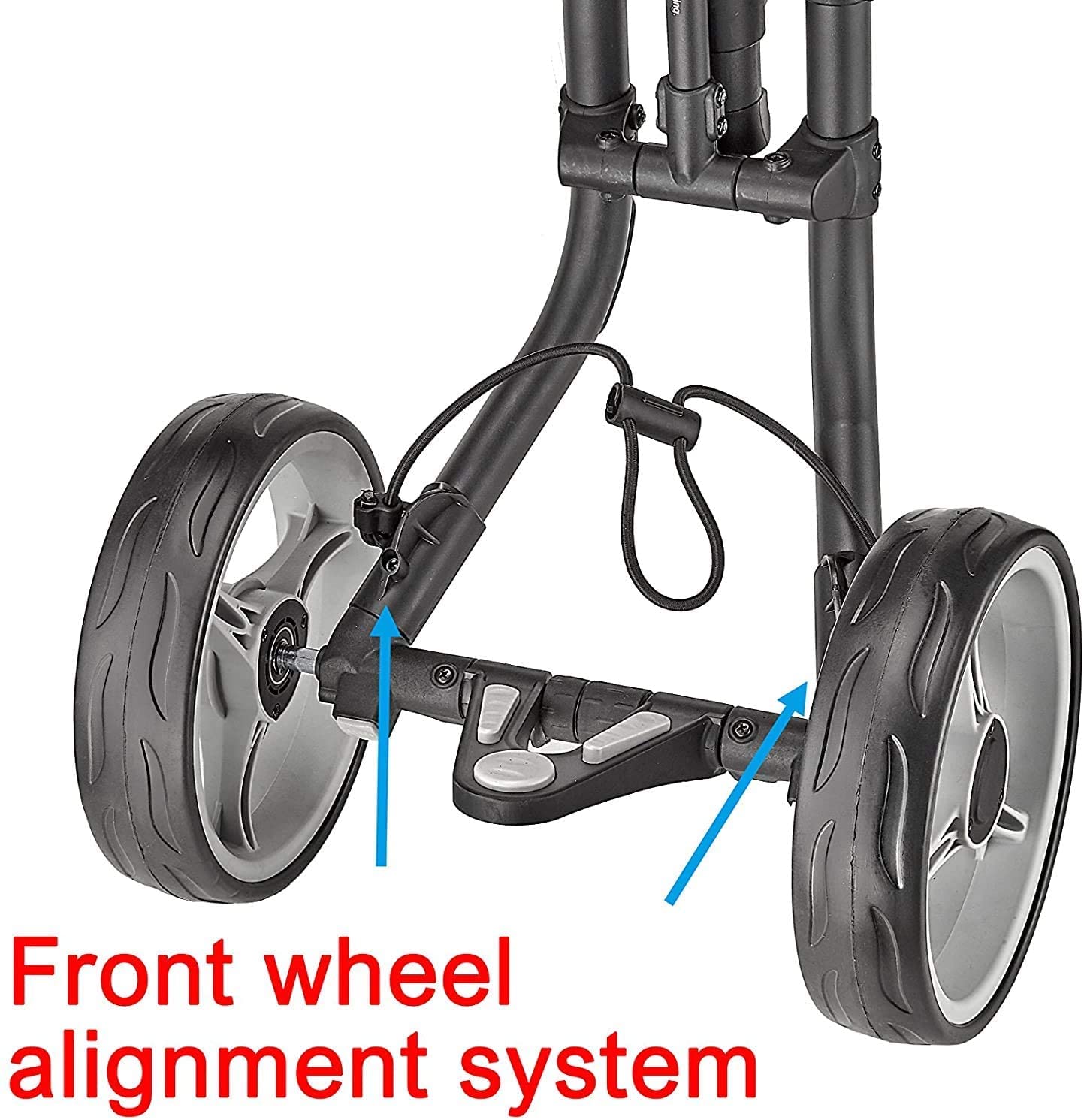 caddytek 4 Wheel Golf Push Cart - Compact, Lightweight, Close Folding Push Pull Caddy Cart Trolley - Explorer V8, Lime