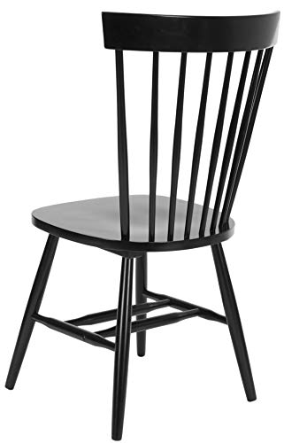 Safavieh American Homes Collection Parker Country Farmhouse Wood Black Spindle Side Chair (Set of 2)