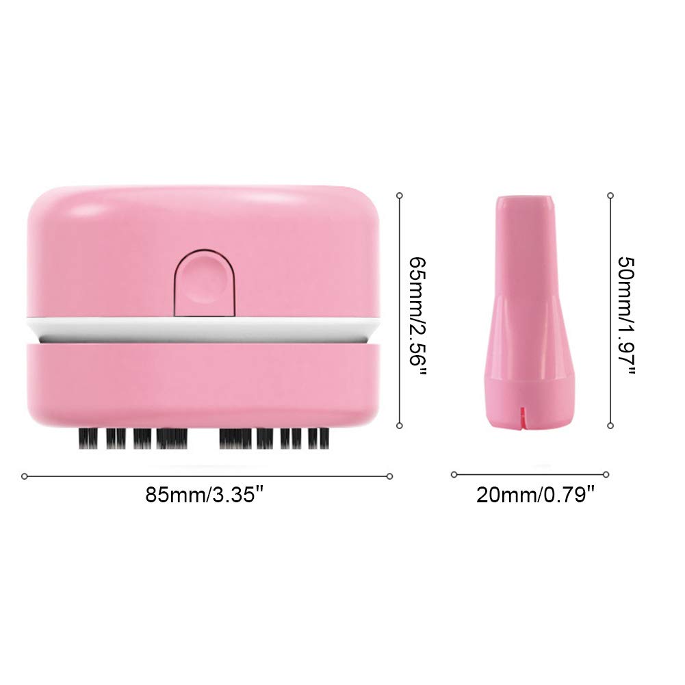 CALIDAKA Desktop Vacuum Cleaner Mini Table Dust Crumb Vacuum Cleaner Portable Cordless Cleaner Sweeper 360º Rotatable Multifunction Cleaning for Home Office Cars Computer Pet Hairs