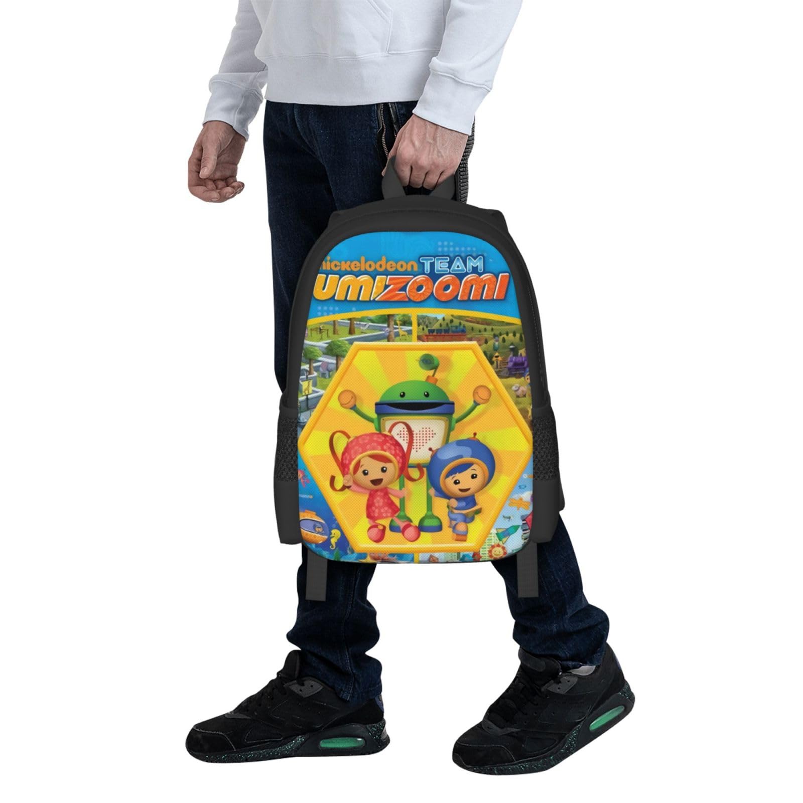 CONPELSON Backpacks Team Anime Umizoomi Adjustable Laptop Backpack Double Shoulder Bag for Women Men Climbing Shopping Work