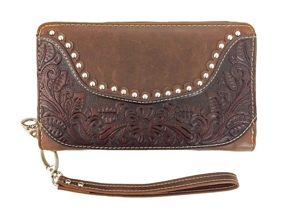 Montana West Ladies Concealed Gim Carrying Messenger Purse Wallet Set Coffee
