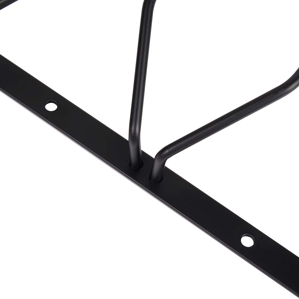 Dianoo 24CM Wine Glass Rack Under Cabinet Black, Stemware Rack, Wire Hanging Rack, Wine Glass Holder With Screws, 3 Rows