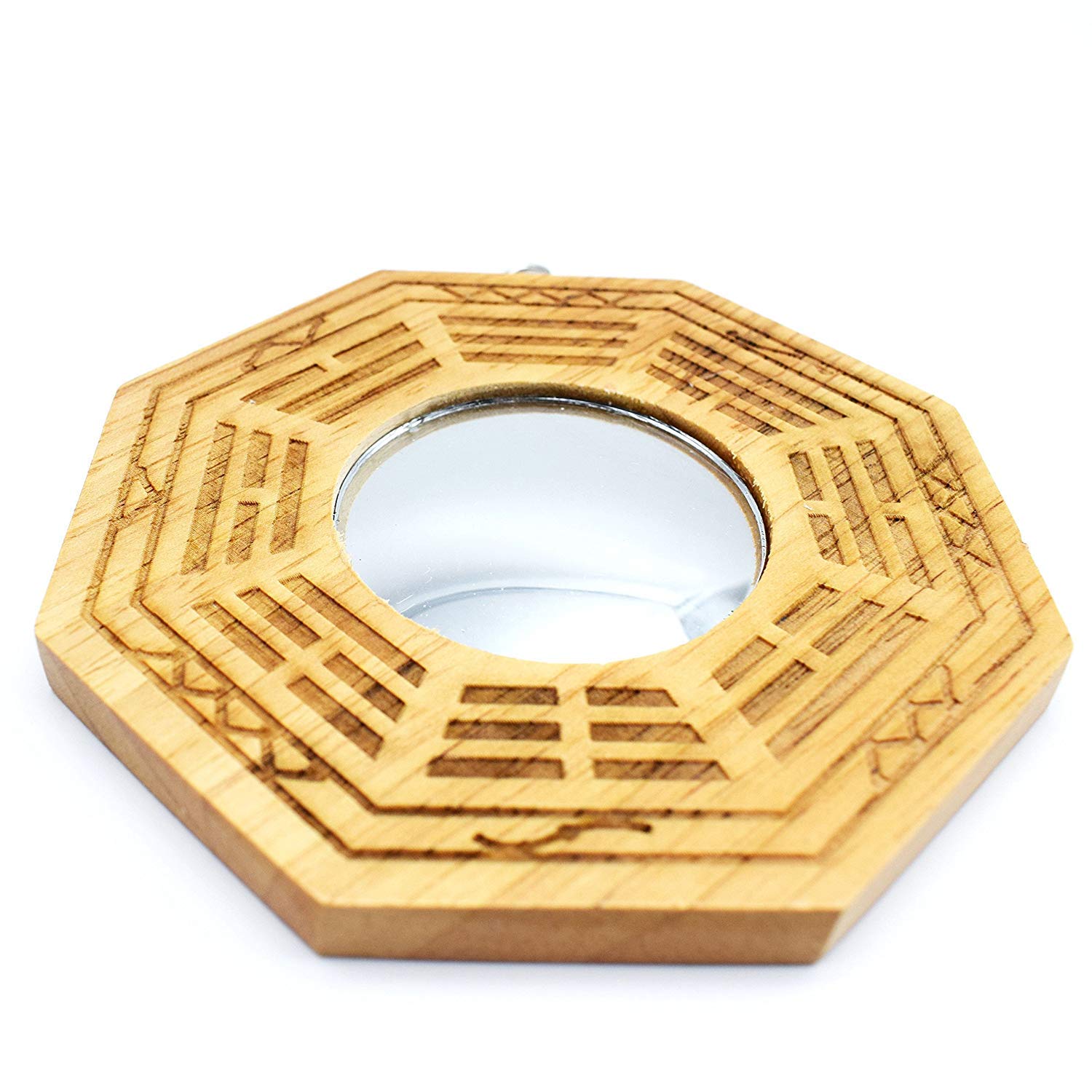 better us Chinese Feng Shui Wood Bagua Mirror Fengshui ba gua Mirrors 6 Inch (Convex)