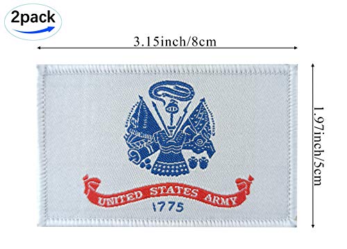 JBCD 2 Pack US Army 1775 Flag Patch Army Force Flags Tactical Patch Pride Flag Patch for Clothes Hat Patch Team Military Patch