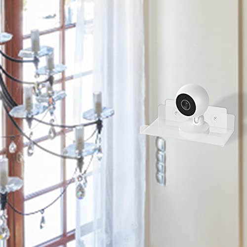 Die Camera Shelf | Firm Mini Clear Shelf with Removable Rail,Small Wall Shelf Adhesive Shelf Home Wall Rack for Cameras Character Collections