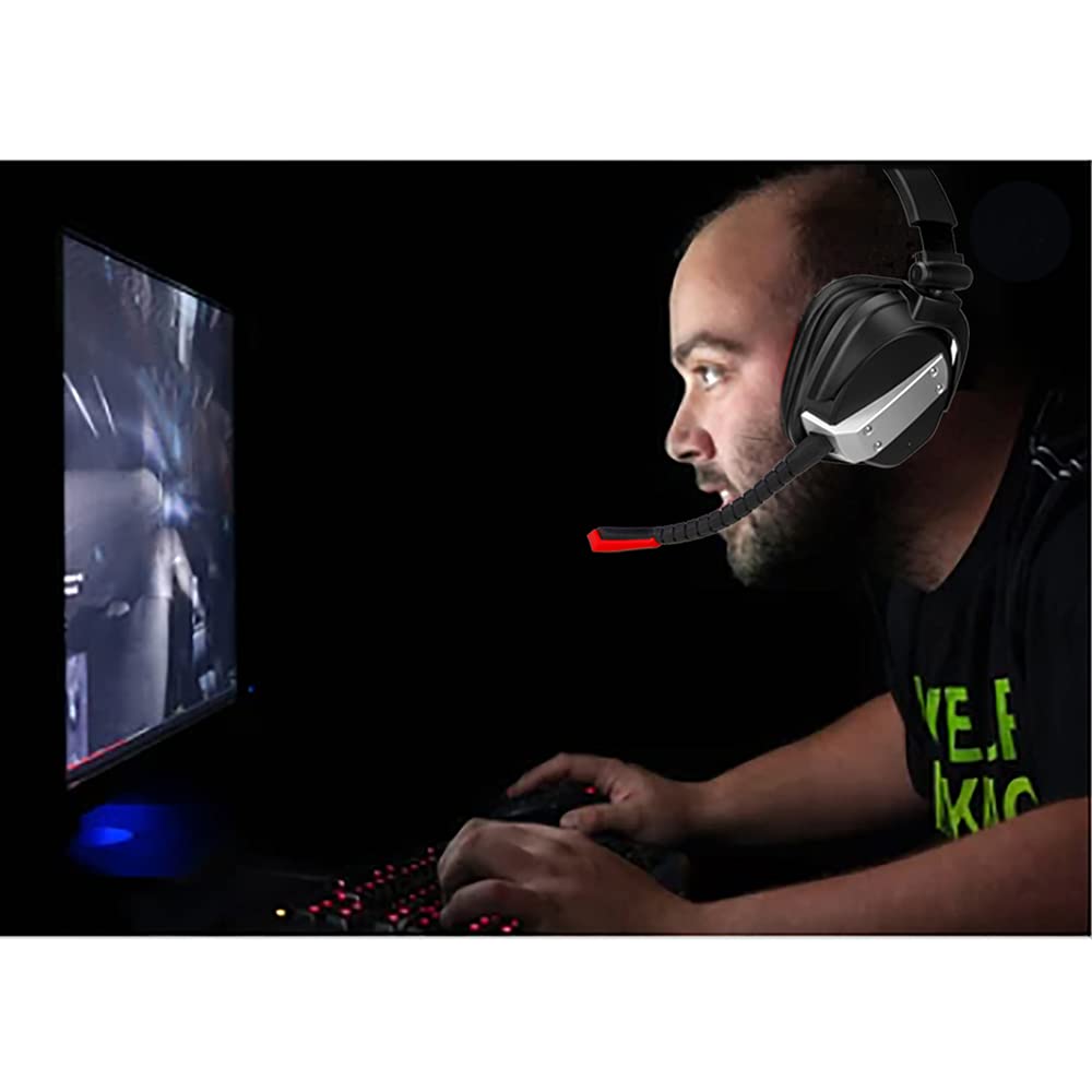 C Cabeisdio Wireless Gaming Headphones for Switch PS5 PS4 PC MAC, 2.4Ghz Gamer Headsets Low Latency,7.1 Virtual Surround Sound & Detachable Noise Cancelling Microphone
