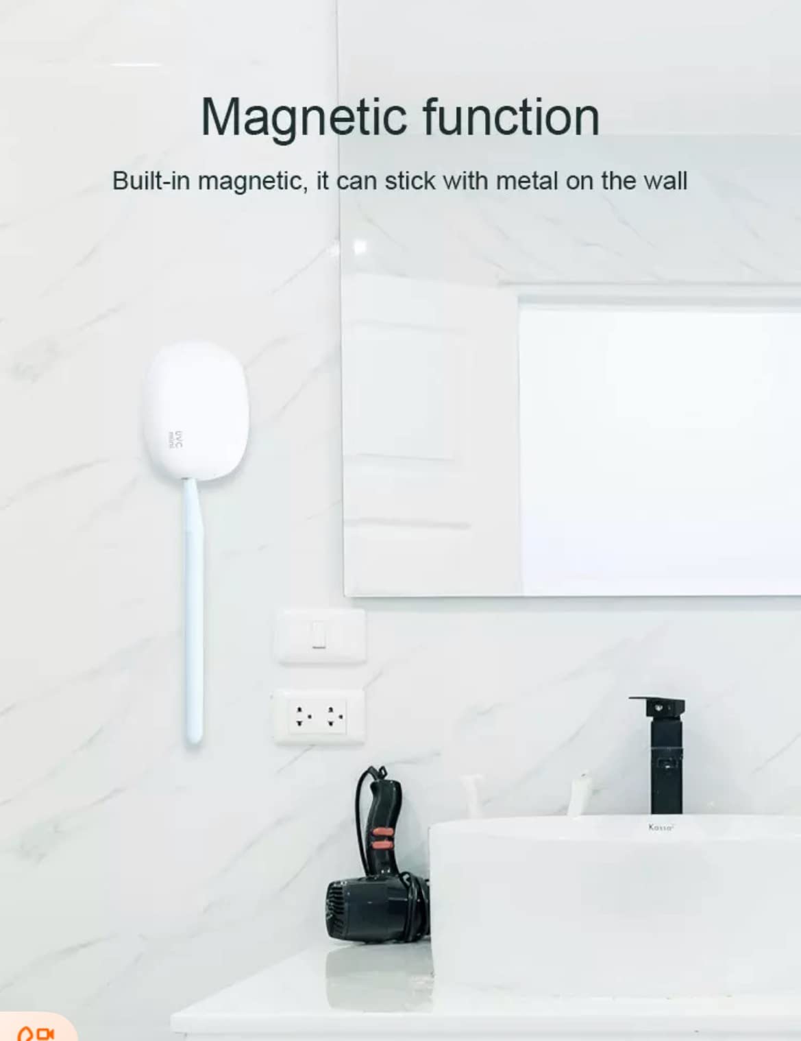 Bundle of 2 Products: UVC LED Toothbrush Sanitizing Case and Matching Toothbrush, X-Small, White