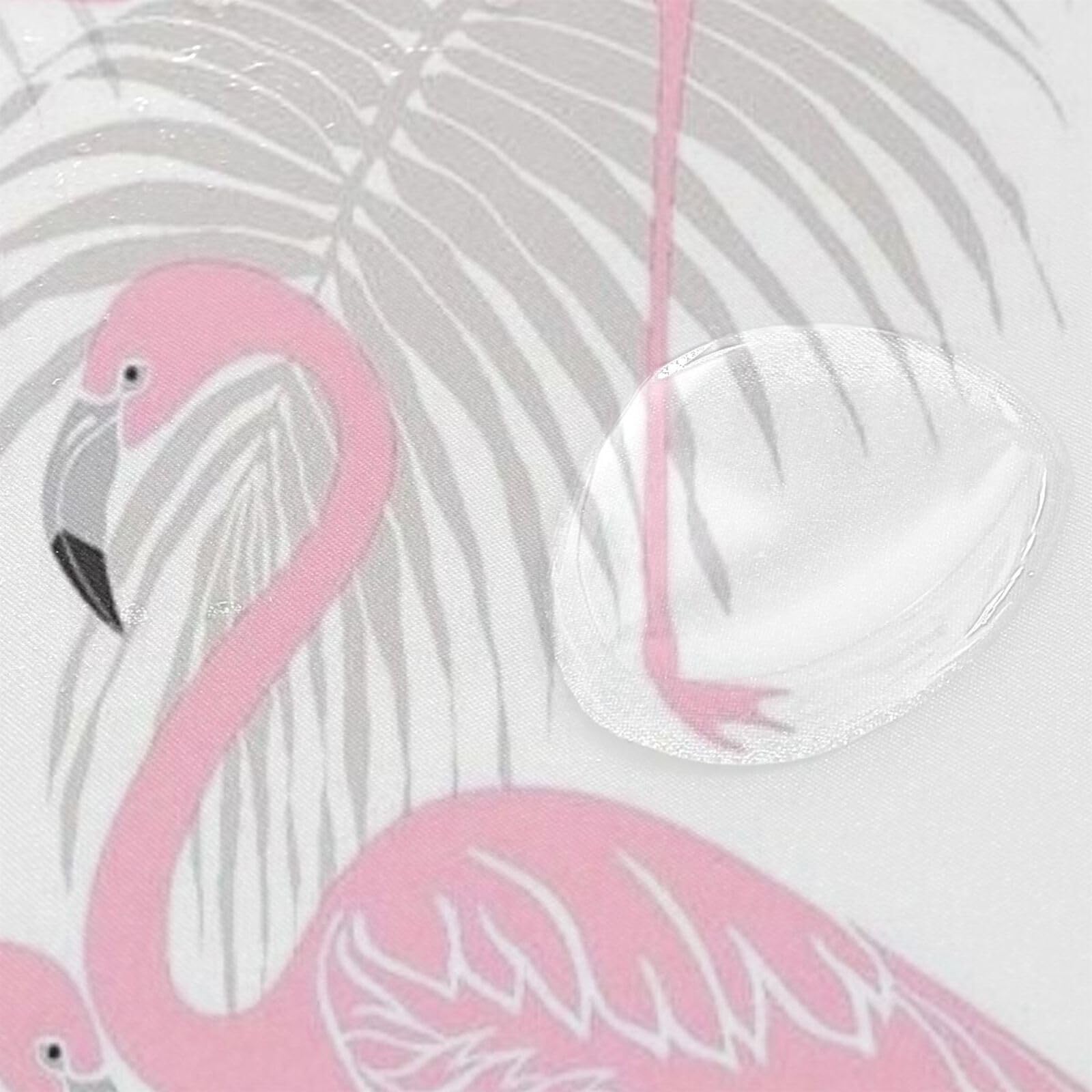 BLuevi Pink Flamingo Shower Curtain for Bathroom Waterproof Fabric with Hooks 72x72 Inch