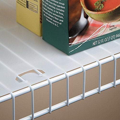 Clear Plastic 16-inch X 10-Foot Roll Shelf Liner for Wire Shelving Frosted Backed No Tools Assembly