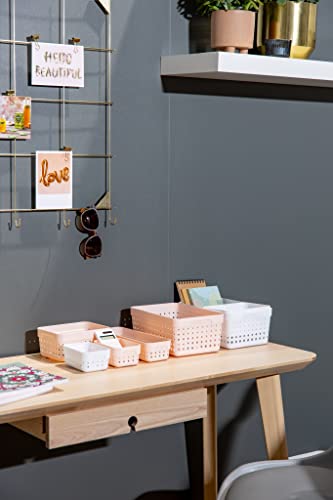 Room Copenhagen, Seoul Organizer β Ventilated Nesting Baskets for Storing Small Items β Stylish Storage Boxes for Desks, Drawers, and More β X-Large, Chinois Green