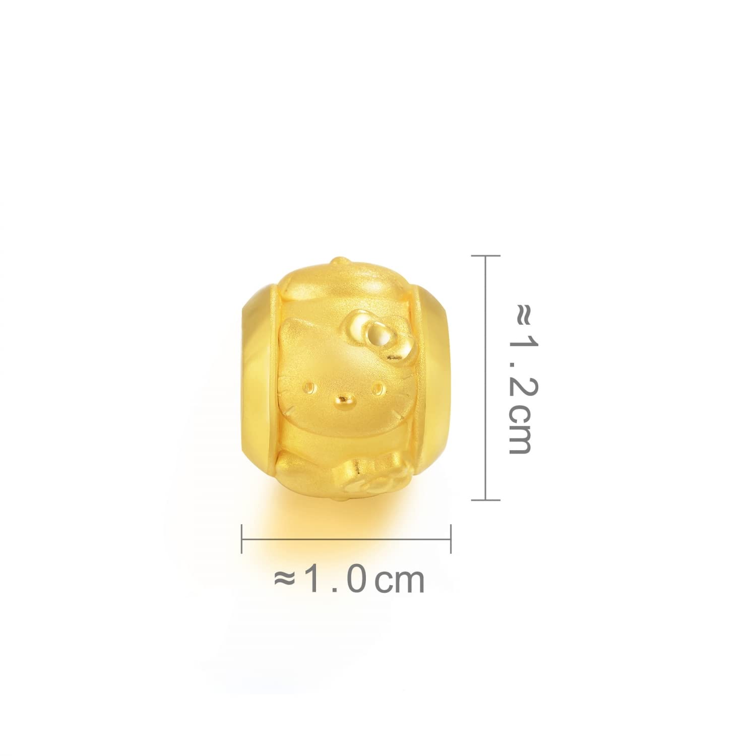 CHOW SANG SANG Sanrio 999 24K Solid Gold Hello Kitty Bead Charm Bracelet for Women 88476C