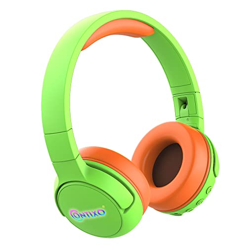 Contixo V10 Plus 7 inch Kids Learning Tablet Bundle - 2GB RAM 32GB Storage, Bluetooth, Android 10, Dual Cameras, Parental Control, Come with Kids Bluetooth Headphone & Tablet Bag - Green-Set