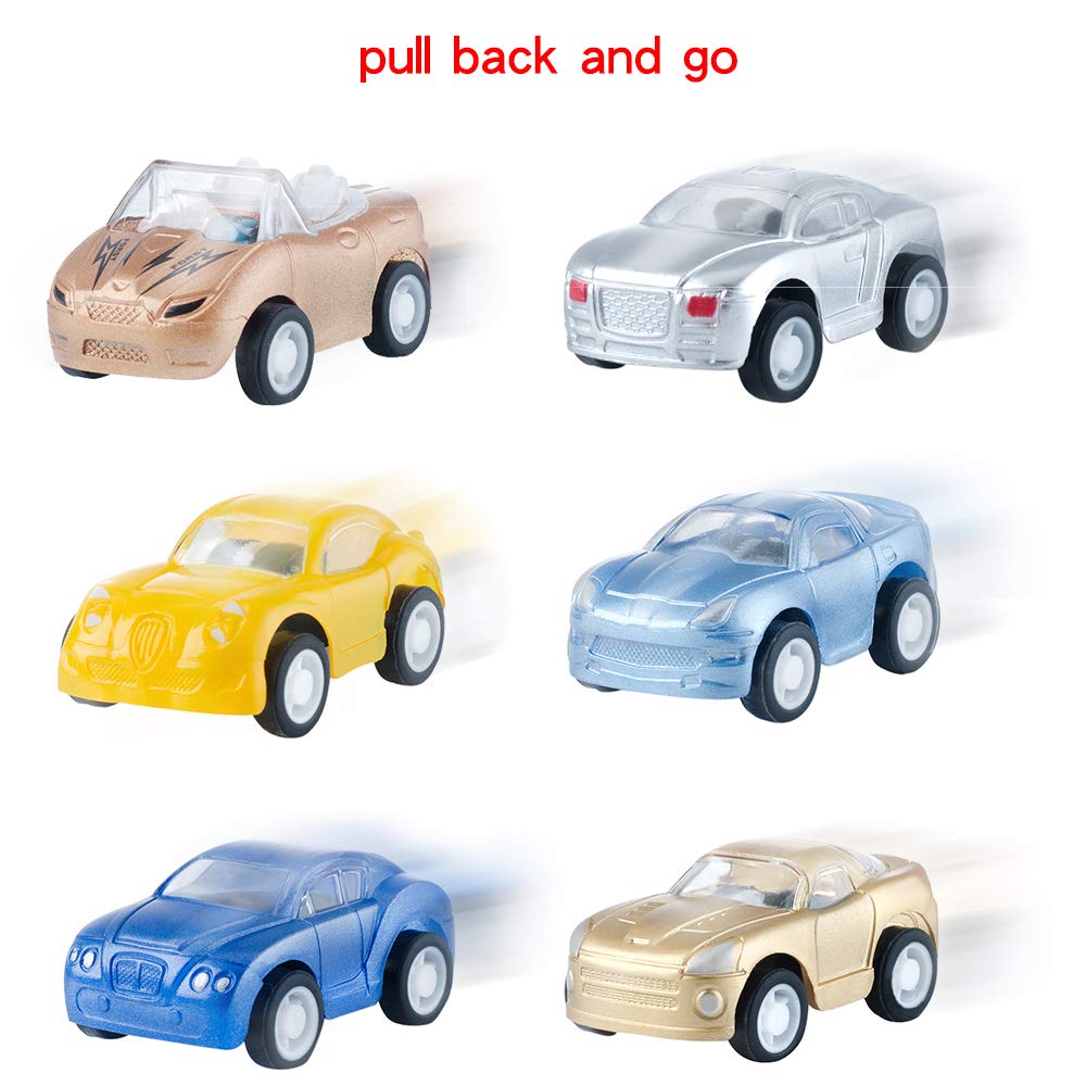 JOYIN Premium 24 Pcs Filled Easter Eggs with Toy Cars, 2.25β Bright Colorful Egg Prefilled with Pull Back Vehicles for Boys Kids Easter Eggs Hunt, Easter Basket Stuffers, Party Favors, Classroom Prize