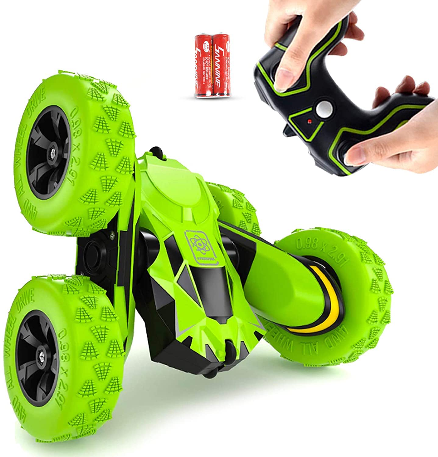 Joyjam Toys for 6-12 Year Old Boys RC Stunt Car for Kids and Adults 4WD Off Road Truck 2.4Ghz Remote Control Vehicle Double Sided 360 Degree Rotating Christmas Birthday Gifts for Boys