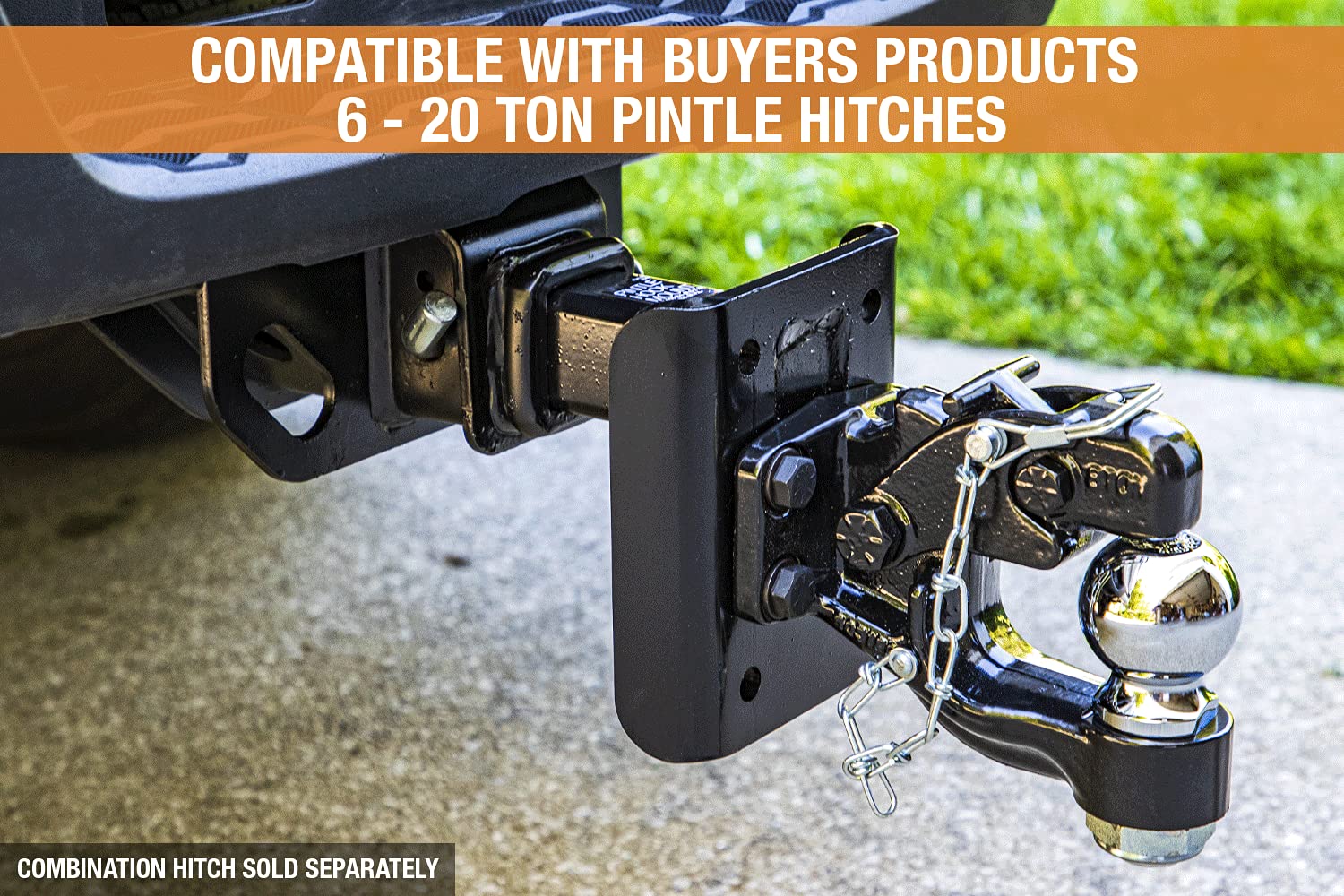 Buyers Products PM90 Pintle Hitch Mount, 3 Position With 9 Inch Shank,Black