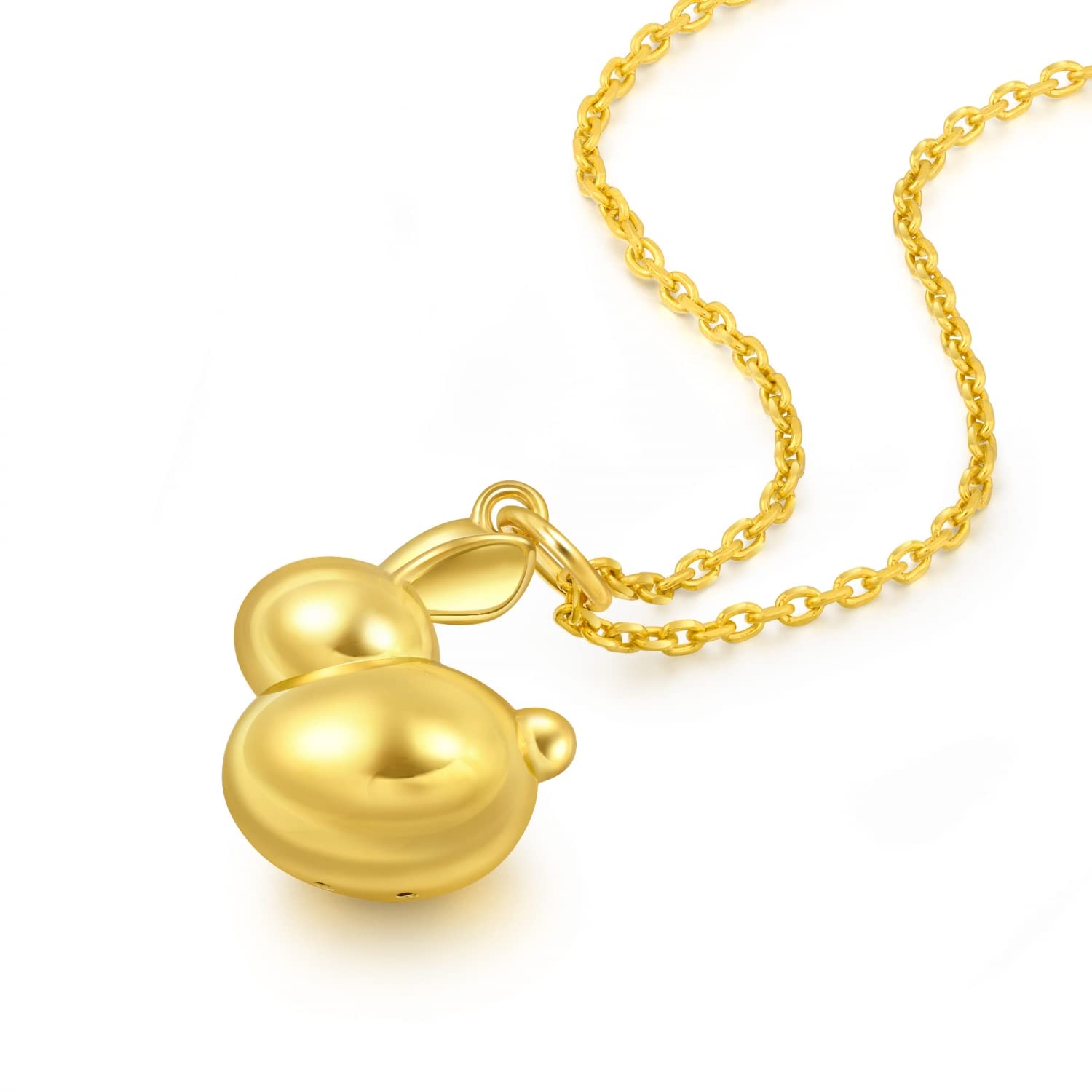 CHOW SANG SANG 999 24K Solid Gold Minimal Chubby Rabbit Pendant for Women 93810P | Not Include the Necklace