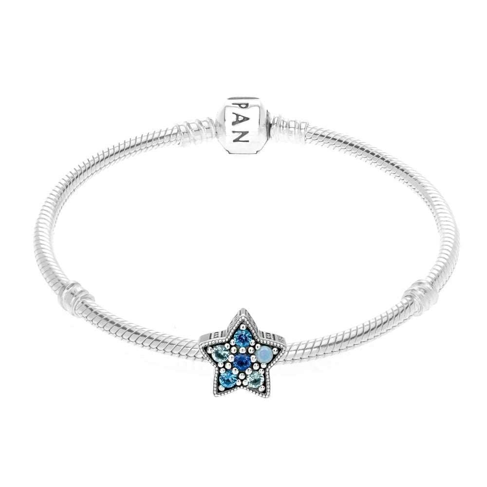 Pandora Sterling Silver Bright Star Multi-Colored Charm 796379NSBMX