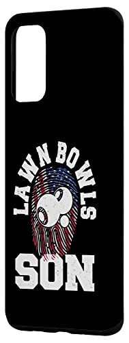 Galaxy S20+ American Flag Fingerprint Patriotic Sports Lawn Bowls Son Case