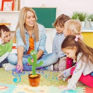 Cactus Toy - Electronic Cactus Toy with Sing, Record and Repeat Functions, Perfect for Baby Boys and Girls and Home Decoration